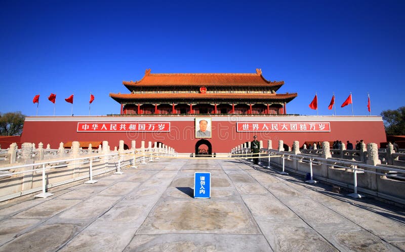 Tiananmen Gate in Beijing editorial stock image. Image of city - 29413464