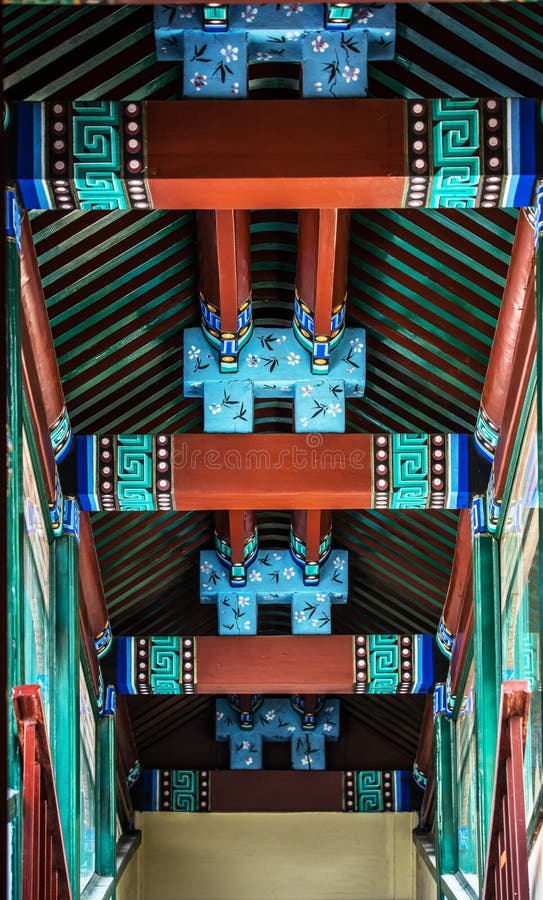 Beijing Traditional Architecture Design Elements Close-up Photo. Stock ...