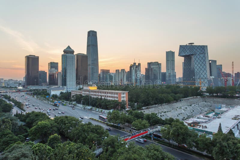 Beijing urban landscape stock photo. Image of commerce - 42822996