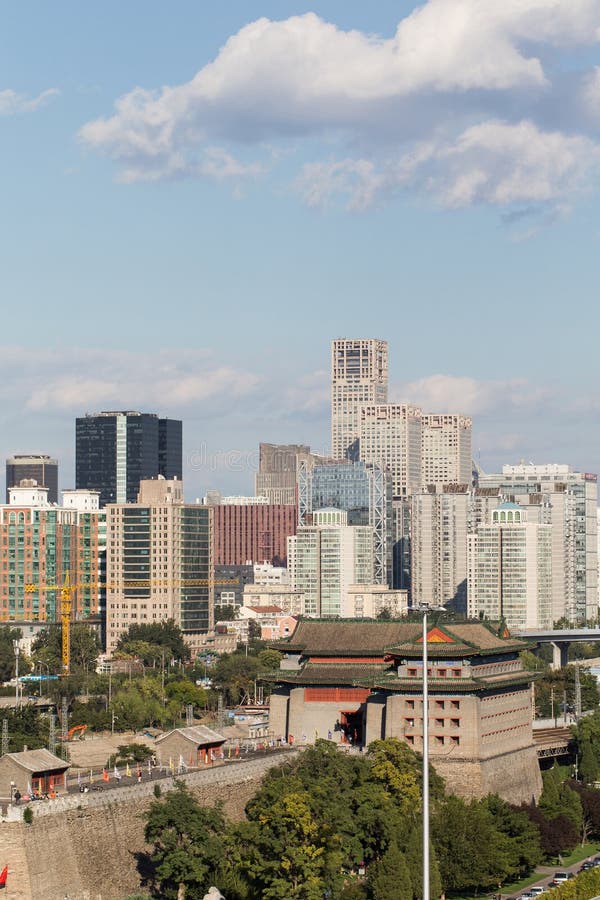 Beijing urban landscape stock photo. Image of central - 47570554