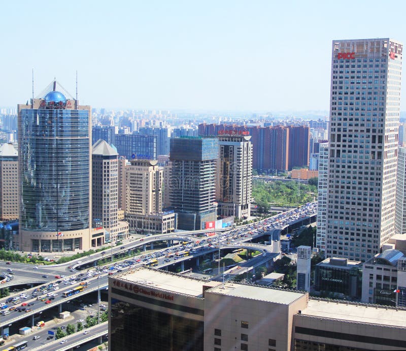 Beijing urban landscape editorial photo. Image of center - 39005291