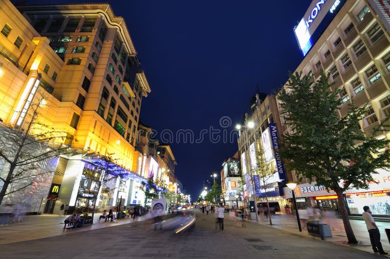 Beijing Wangfujing Street Billboard, Neon Light Editorial Photo - Image ...