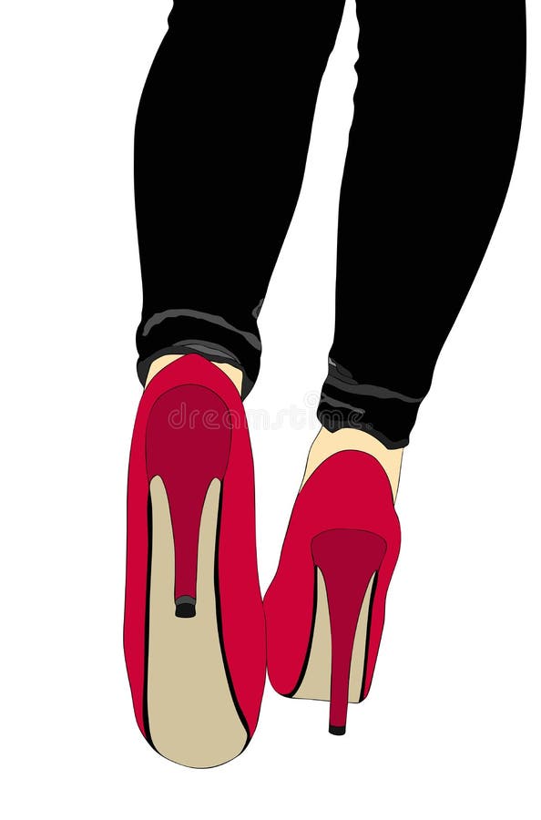 Beine Und Schuhe Mit Fersen Nr. 022 Stock Abbildung - Illustration von ...