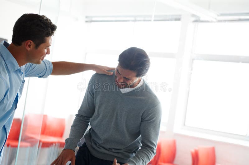 Being a Friend in the Time of Need. a Young Man Consoling His Depressed ...