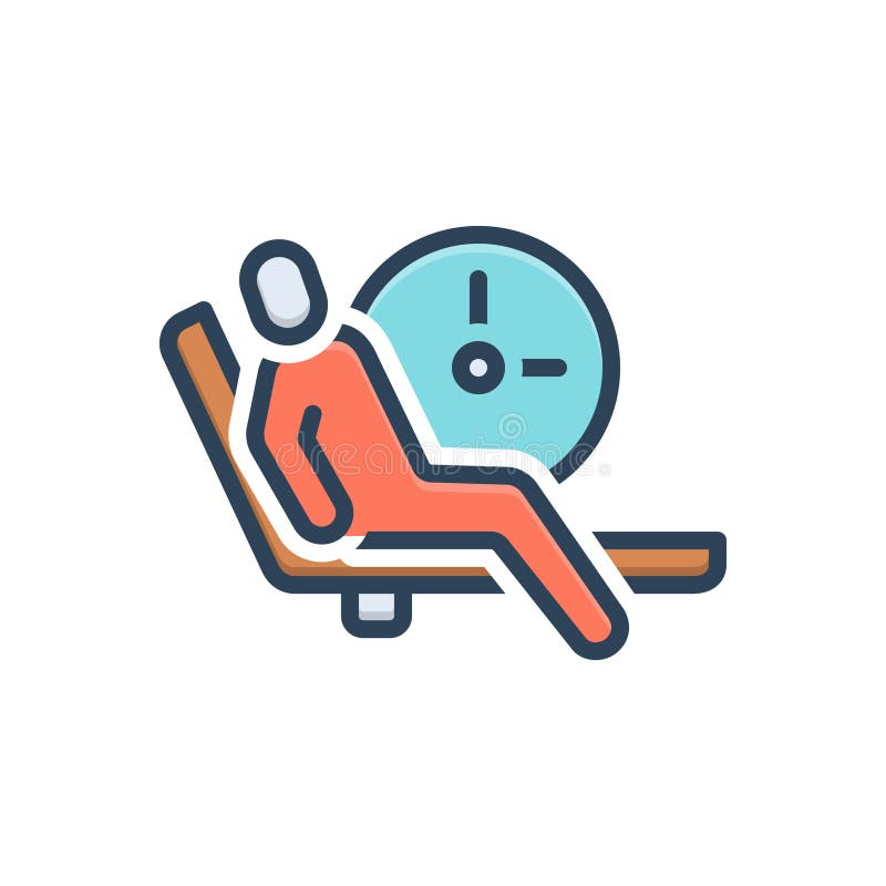 Color Illustration Icon for Being Patient, Being and Recovery Stock ...