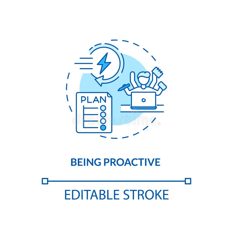Being Proactive Concept Icon Stock Vector - Illustration of health ...