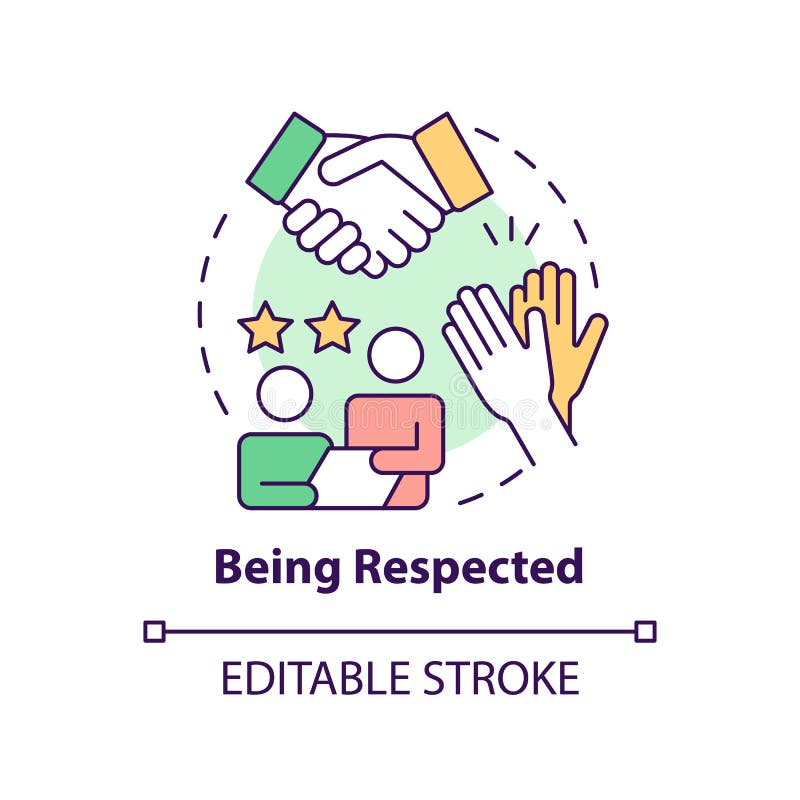 Being Respected Concept Icon Stock Vector - Illustration of recognition ...