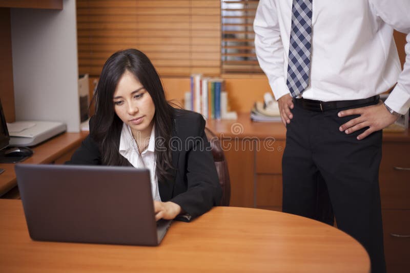 Being supervised stock photo. Image of women, client - 34488454