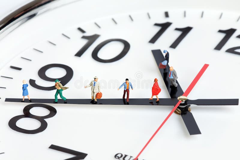 Being on time stock image. Image of miniature, clock - 10397053