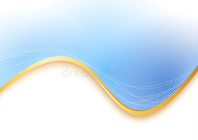 Beira Transparente Azul Do Ouro Do Fundo Ilustração do Vetor ...