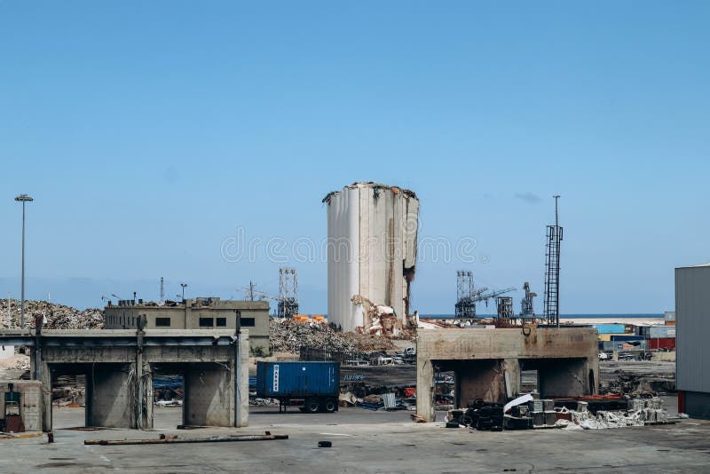 Area of the Massive Explosion in the Port of Beirut, on August 4th 2020 ...