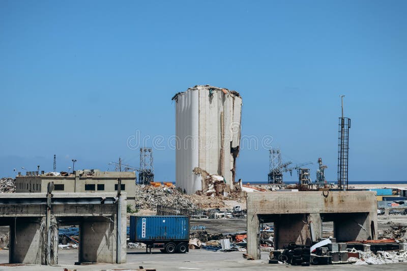 Area of the Massive Explosion in the Port of Beirut, on August 4th 2020 ...