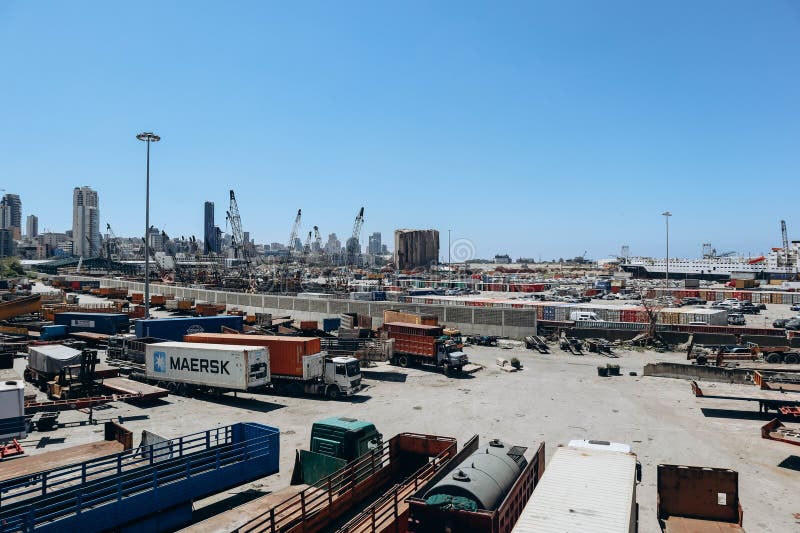 Area of the Massive Explosion in the Port of Beirut, on August 4th 2020 ...