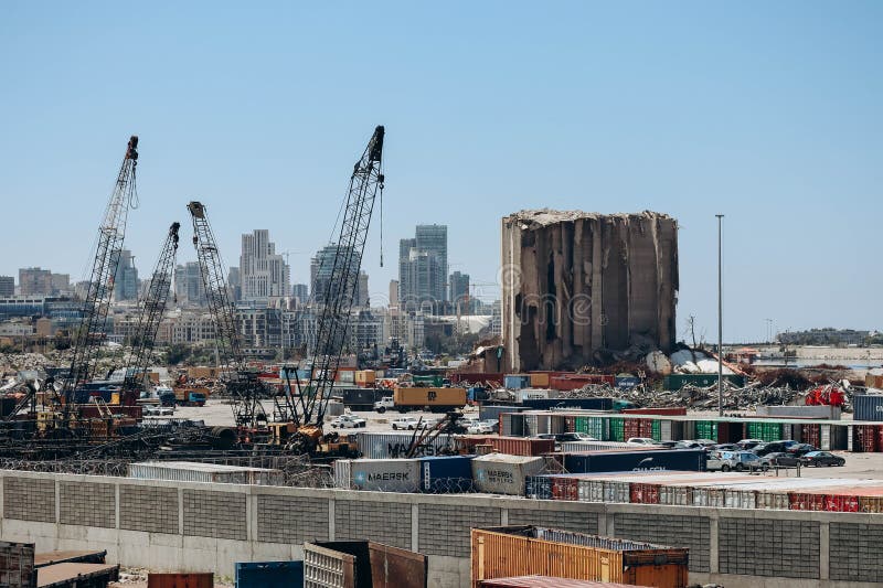 Area of the Massive Explosion in the Port of Beirut, on August 4th 2020 ...