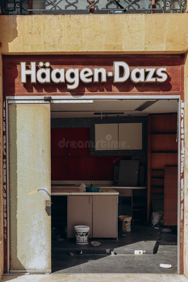 Broken and Damaged Shops after Demonstrations in the Center of Beirut ...