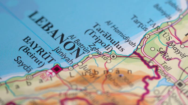 Beirut, Lebanon Highlighted on a World Map 4K Stock Video - Video of ...