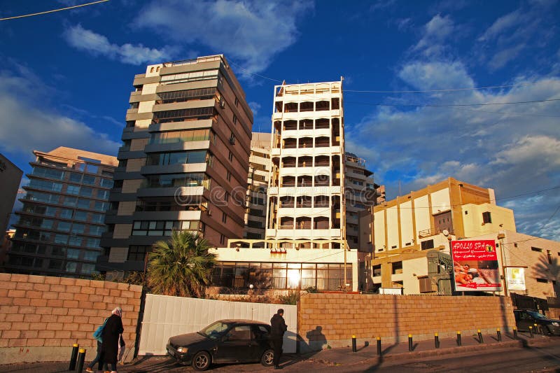 Beirut, Lebanon - 01 Jan 2018. the Building in Beirut City, Lebanon ...