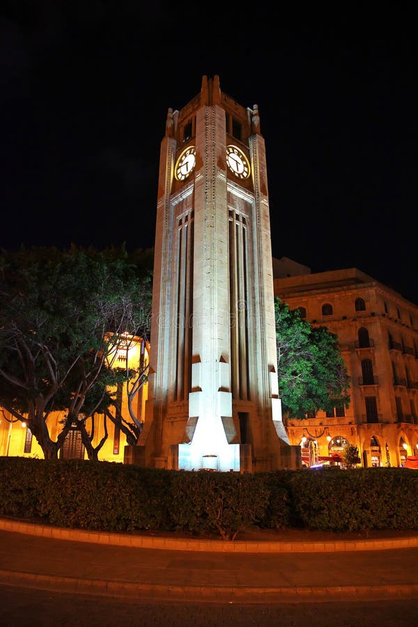 Beirut, Lebanon - 06 Jan 2018. Night at Beirut City, Lebanon Editorial ...