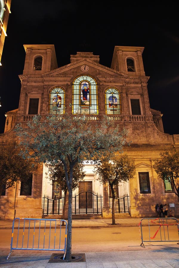 Beirut, Lebanon - 06 Jan 2018. Night at Beirut City, Lebanon Editorial ...