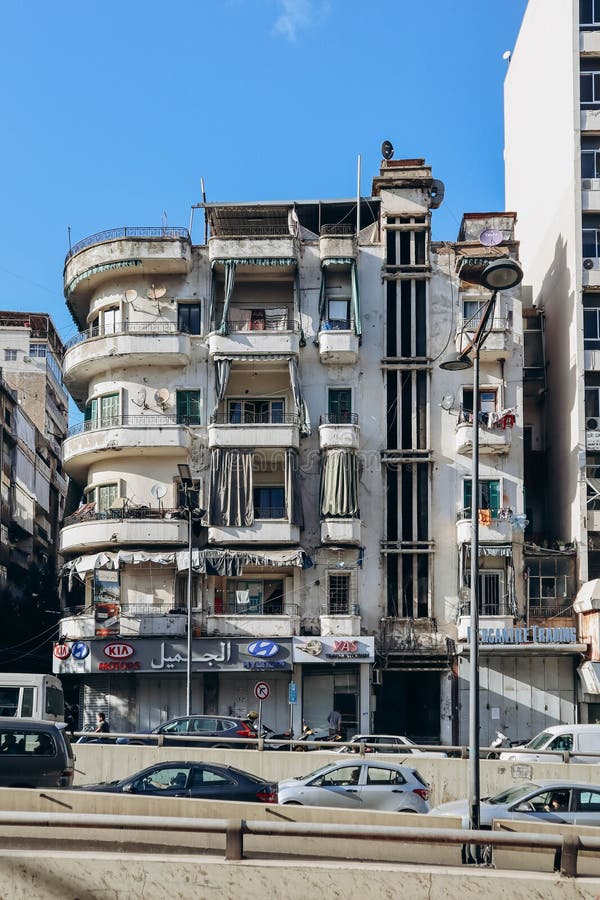 Old Authentic Streets and Buildings in Beirut Editorial Stock Image ...