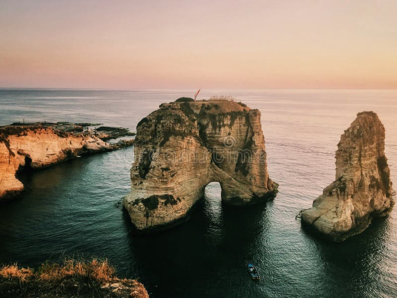 Beirut, Lebanon stock image. Image of rock, landscape - 96580463