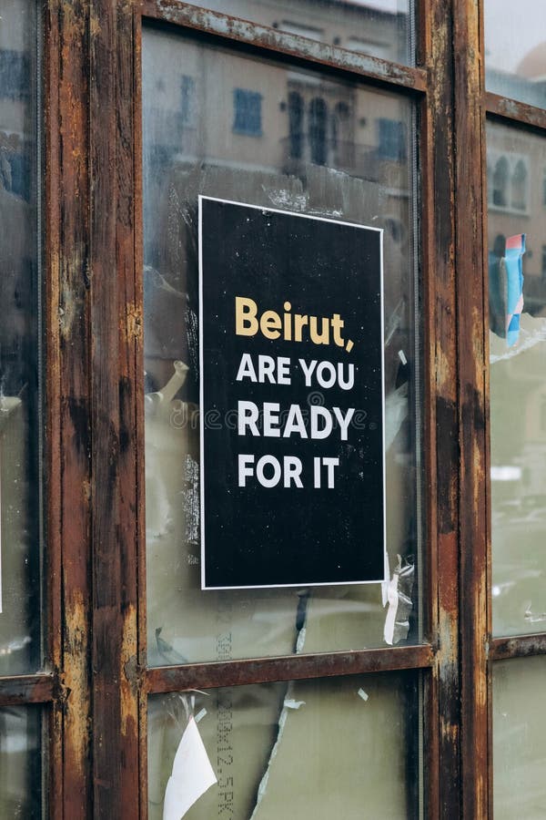 Protest Posters on the Streets of Beirut Editorial Stock Image - Image ...