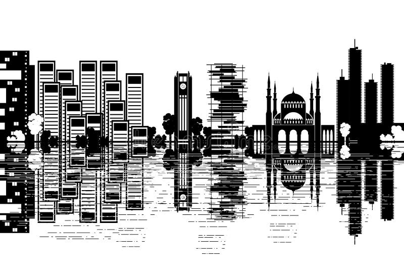 Beirut City Skyline, Lebanon Stock Vector - Illustration of modern ...