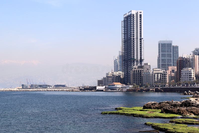 Beirut Skyline on a White Background Stock Photo - Image of cityscape ...
