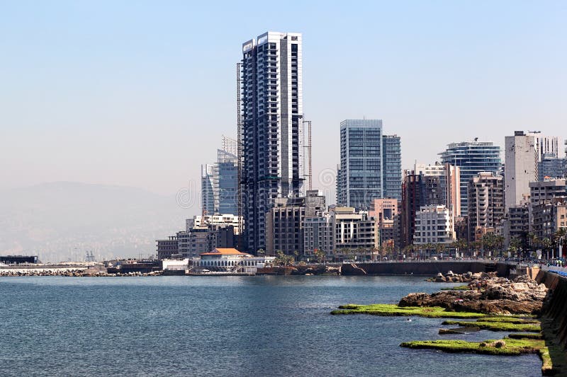 Beirut Skyline stock image. Image of architecture, lebanese - 71116237