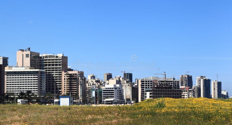 Beirut in the Springtime (Lebanon) Stock Image - Image of cityscape ...