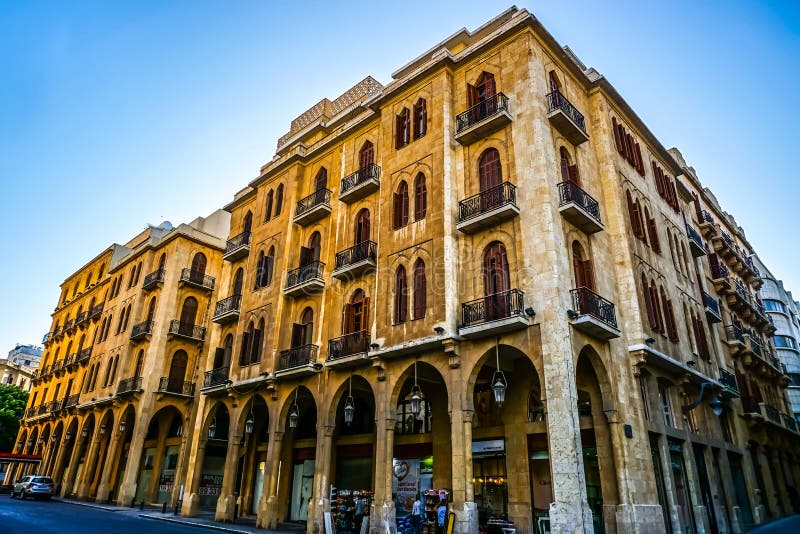 Beirut Yellow Colored Multi Level Buildings 03 Editorial Stock Image ...