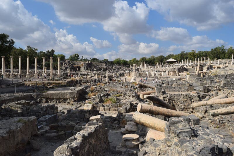 Beit SheÂ´an editorial photo. Image of park, beit, colums - 98289776