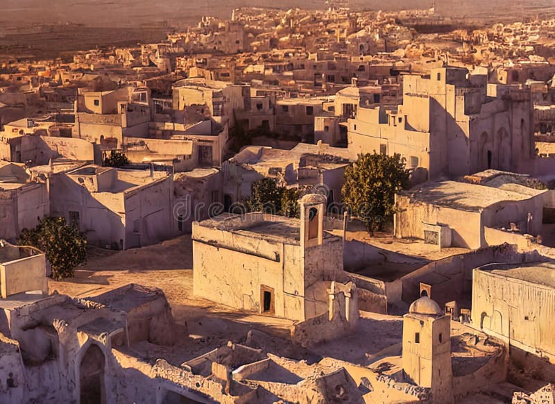Beja, Béja, Tunisia. Generative AI. Stock Illustration - Illustration ...