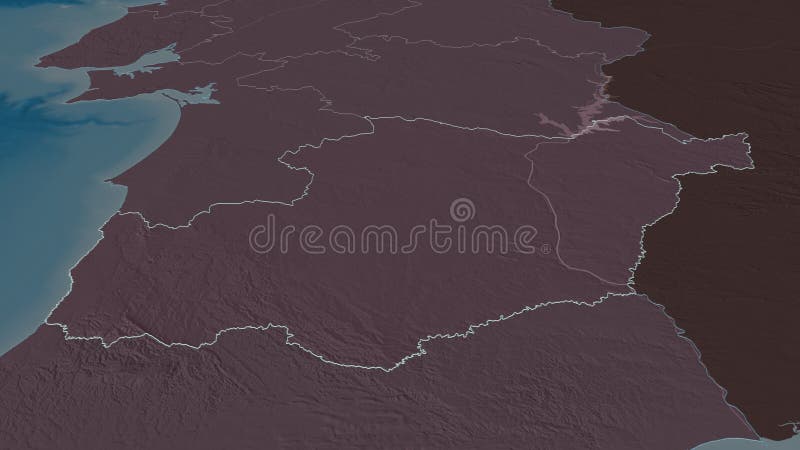 Beja, Portugal - Outlined. Administrative Stock Illustration ...