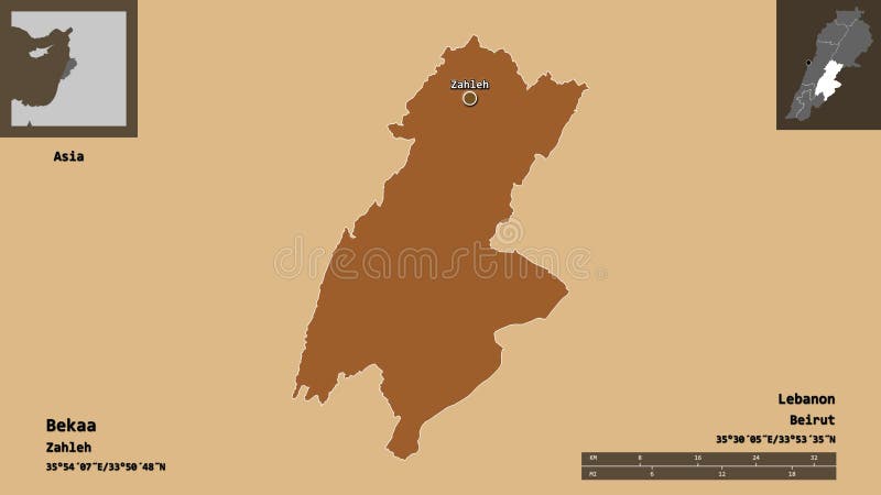 Bekaa, Governorate of Lebanon,. Previews. Bilevel Stock Illustration ...