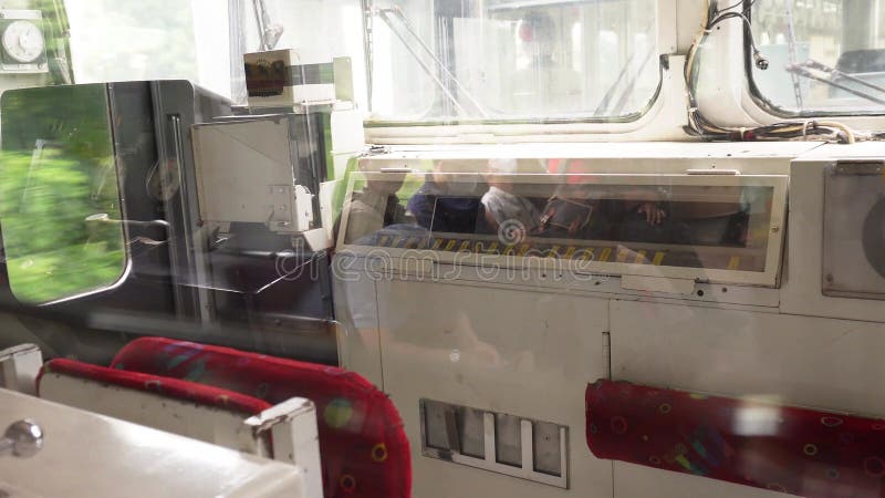 Bekasi, Indonesia. April 6, 2024 : Point of View of the Train Driver S ...