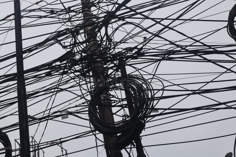 Electrical Cables are Messy and Untidy Editorial Image - Image of messy ...