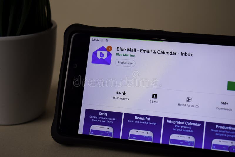 Blue Mail - Email & Calendar - Inbox Dev Application on Smartphone ...