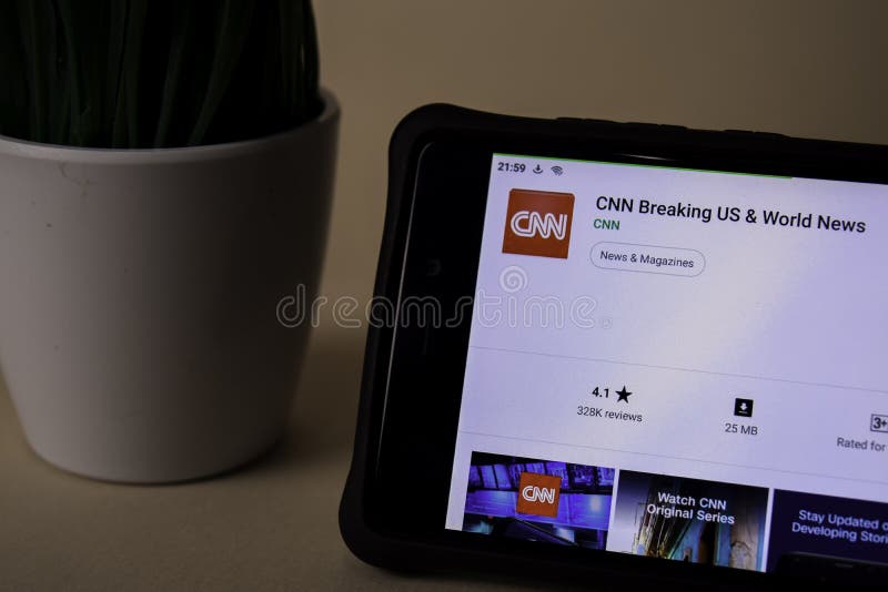 CNN Breaking US & World News Dev Application on Smartphone Screen. CNN ...