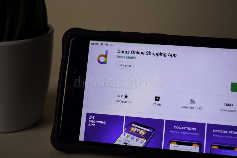 Daraz Dev Application on Smartphone Screen. Online Shopping is a ...