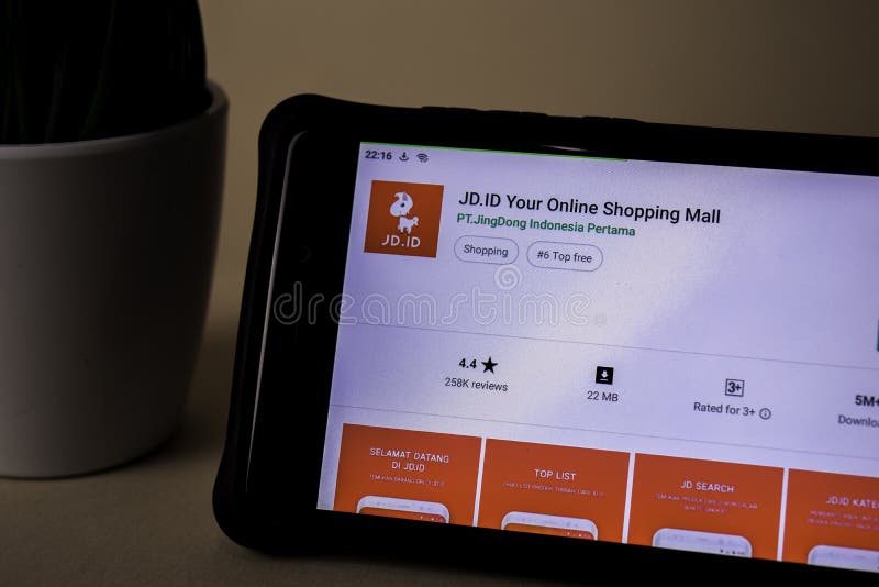 JD.ID Dev Application on Smartphone Screen Editorial Image - Image of ...