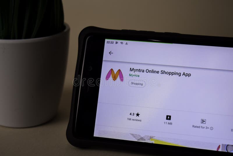 Myntra Dev Application on Smartphone Screen. Online Shopping is a ...