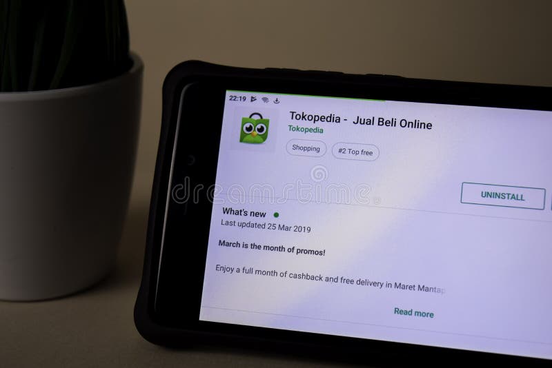 Tokopedia Dev Application on Smartphone Screen. Buy & Sell Online is a ...