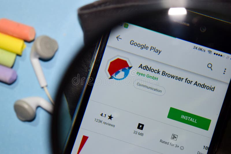 Adblock Browser for Android Dev App with Magnifying on Smartphone ...