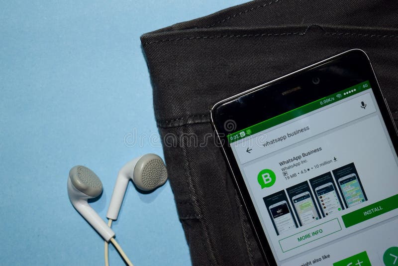 WhatsApp Business Dev Application on Smartphone Screen. Editorial Image ...