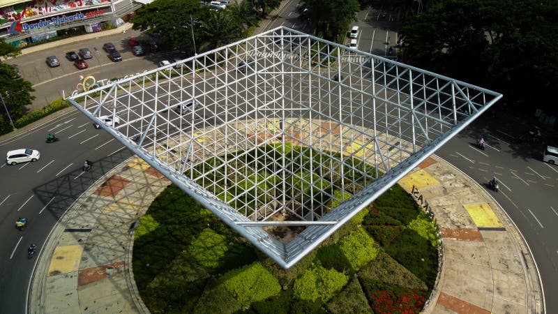 Overhead Aerial View of the Circular Shaped Bekasi Highway, Located in ...