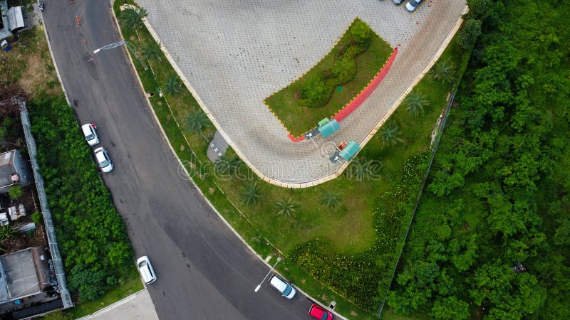 Overhead Aerial View of the Circular Shaped Bekasi Highway, Located in ...