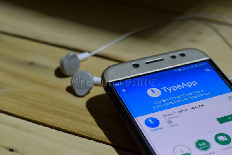 Email TypeApp - Mail App Dev Application on Smartphone Screen. Email ...
