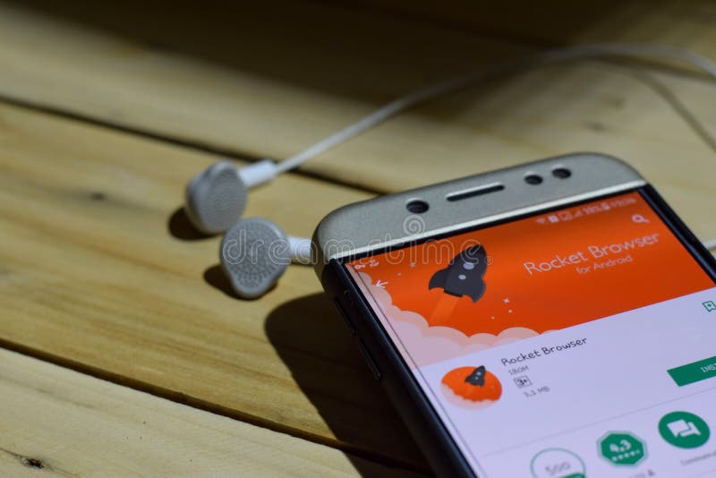 Rocket Browser Dev Application on Smartphone Screen. Editorial Image ...