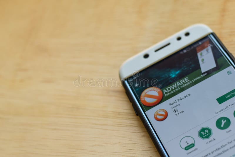 Anti Adware Dev Application on Smartphone Screen. Editorial Photo ...